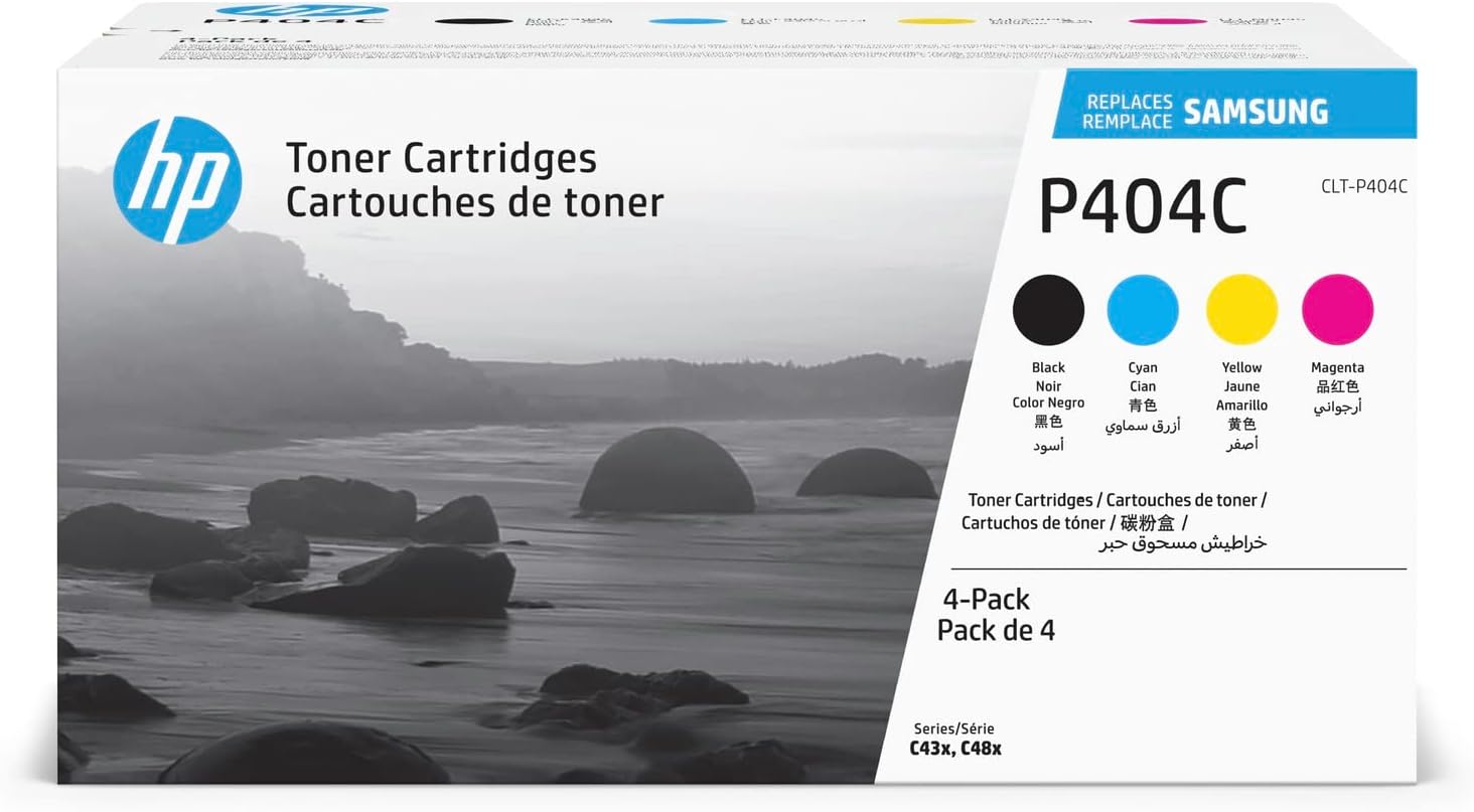 HP CLT-P404C Pack de 4 cartouches de toner noir-cyan-magenta-jaune ...