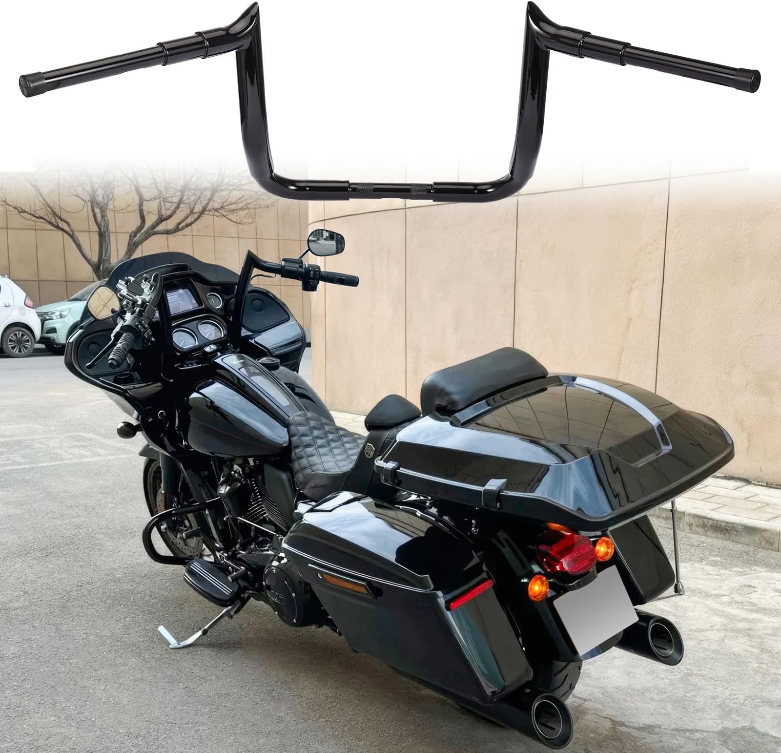 Amazon.com: Kiawnia 12" Ape Hangers Handlebars 1 ½ Meathook Bagger Bar ...