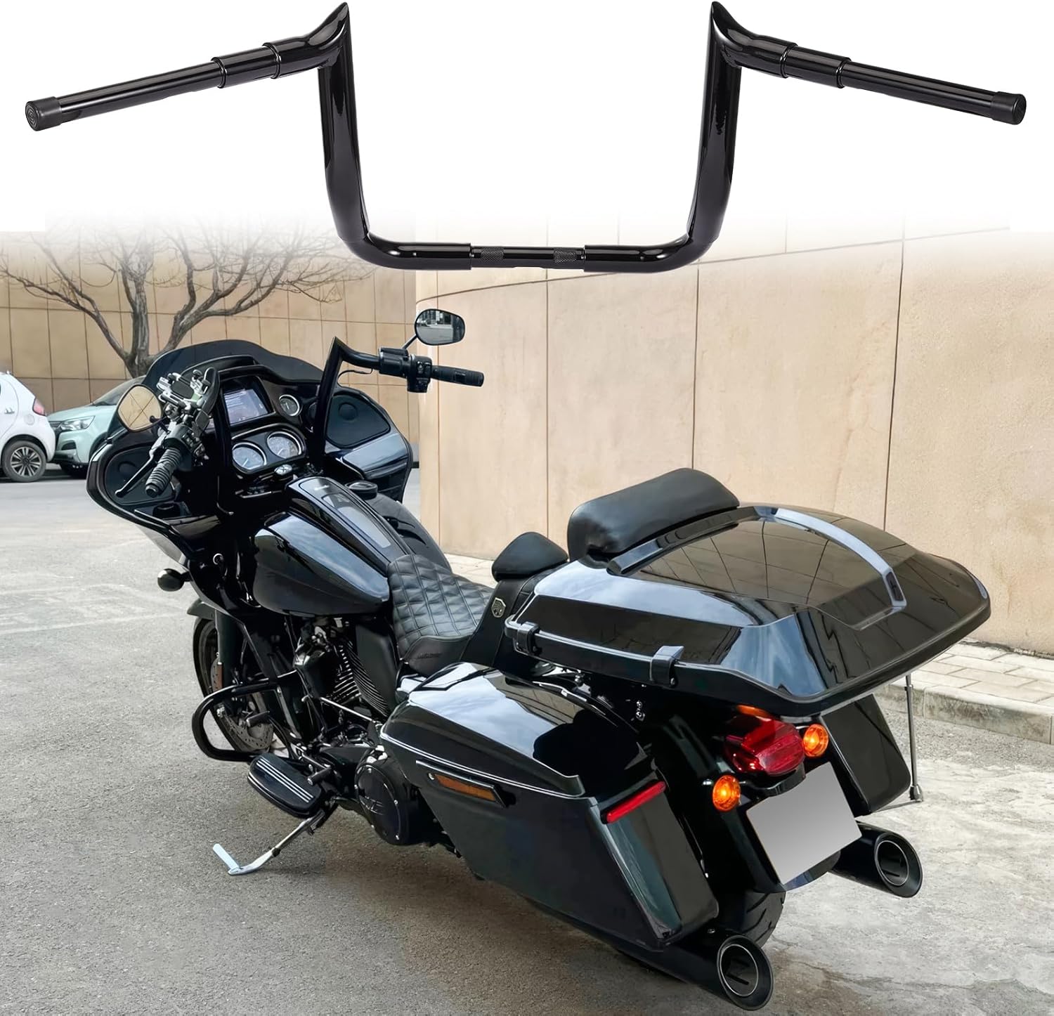 Amazon.com: Kiawnia 12" Ape Hangers Handlebars 1 ½ Meathook Bagger Bar ...