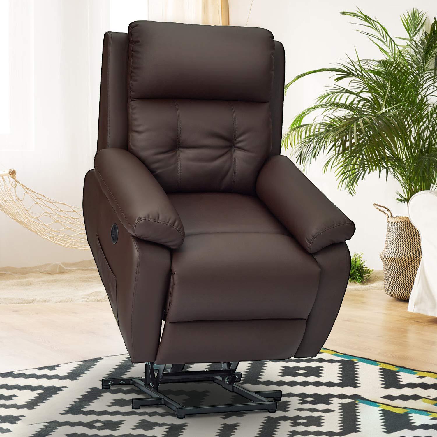 Esright Electric Power Lift Recliner Chair Sofa For Elderly Faux ...
