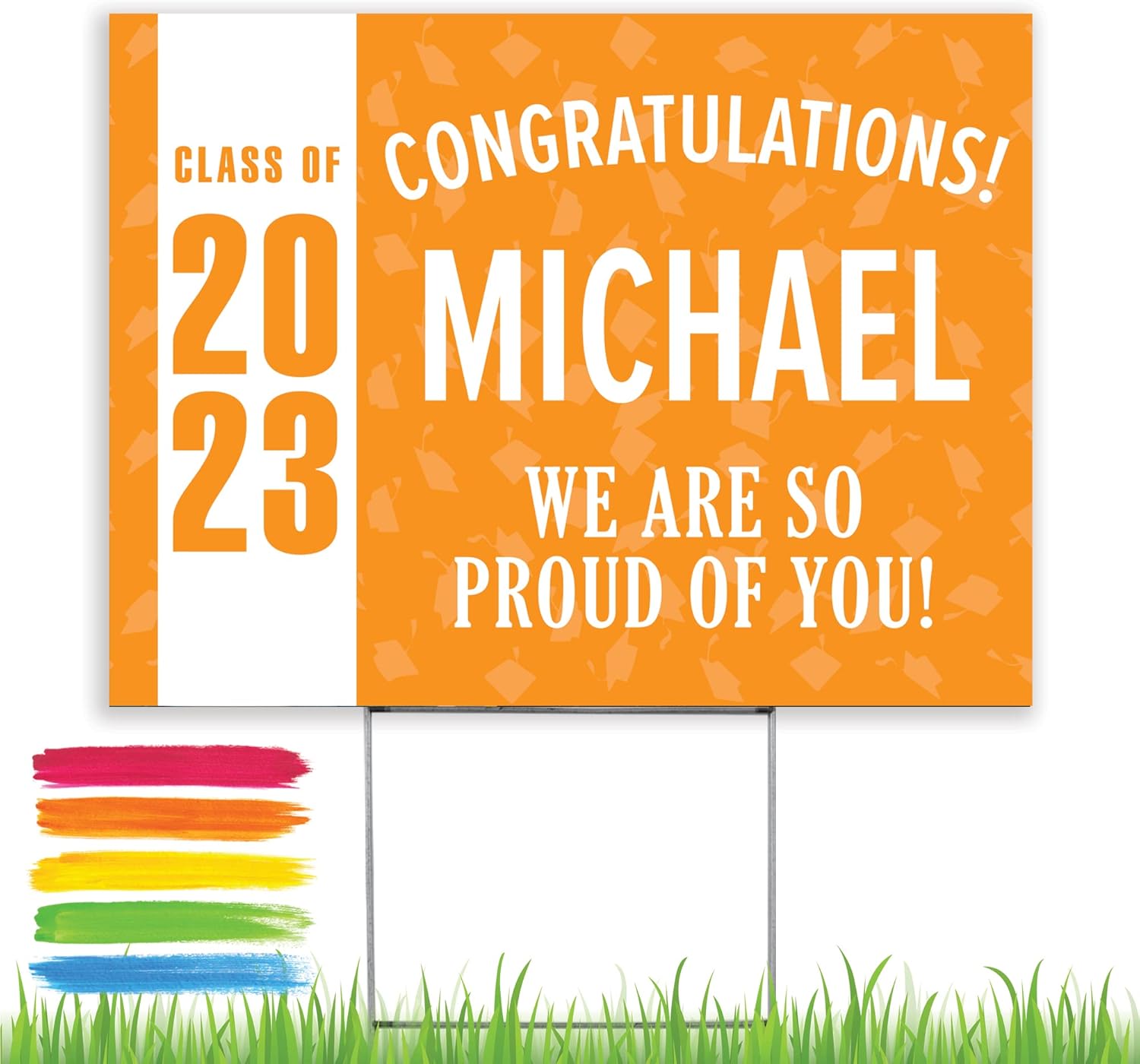 Amazon.com : VOOMI Personalized Graduation Yard Sign 2023 with Stakes ...