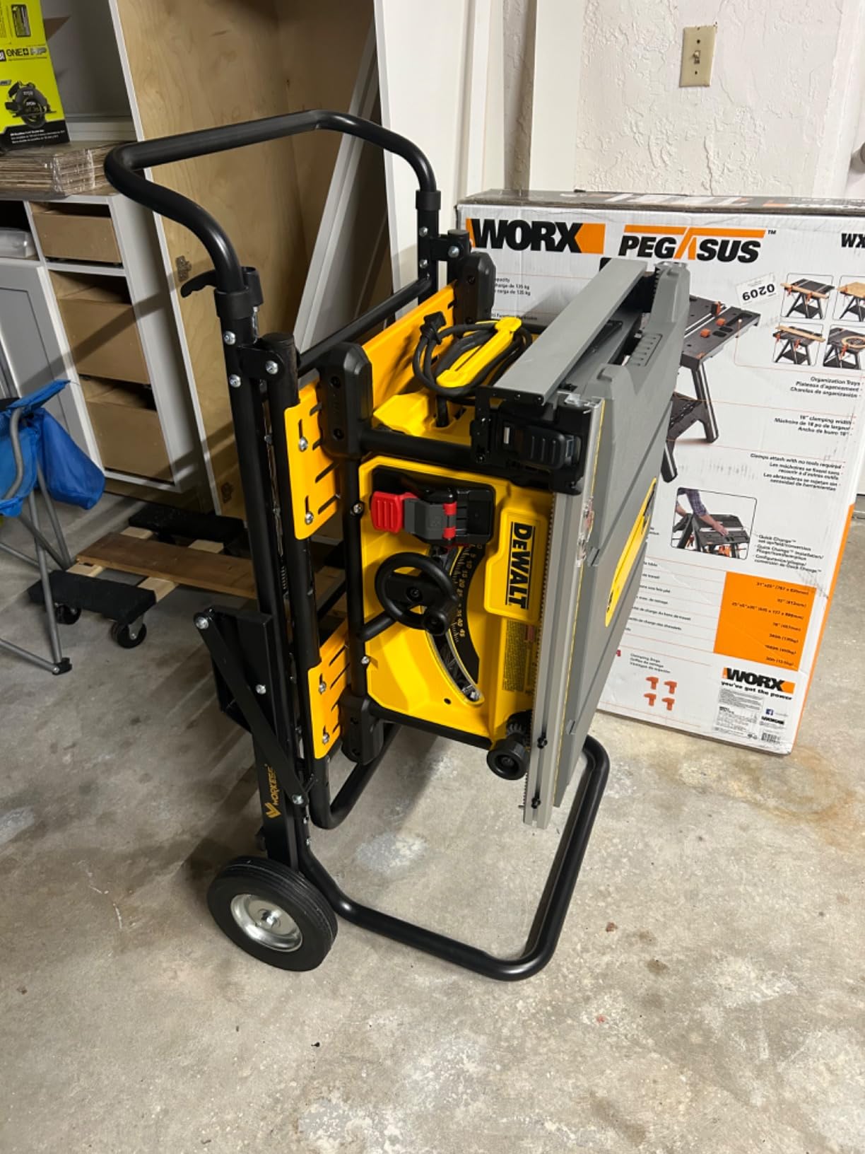 WORKESS Portable Table Saw Stand, 330 Lbs Load Capacity Rolling ...