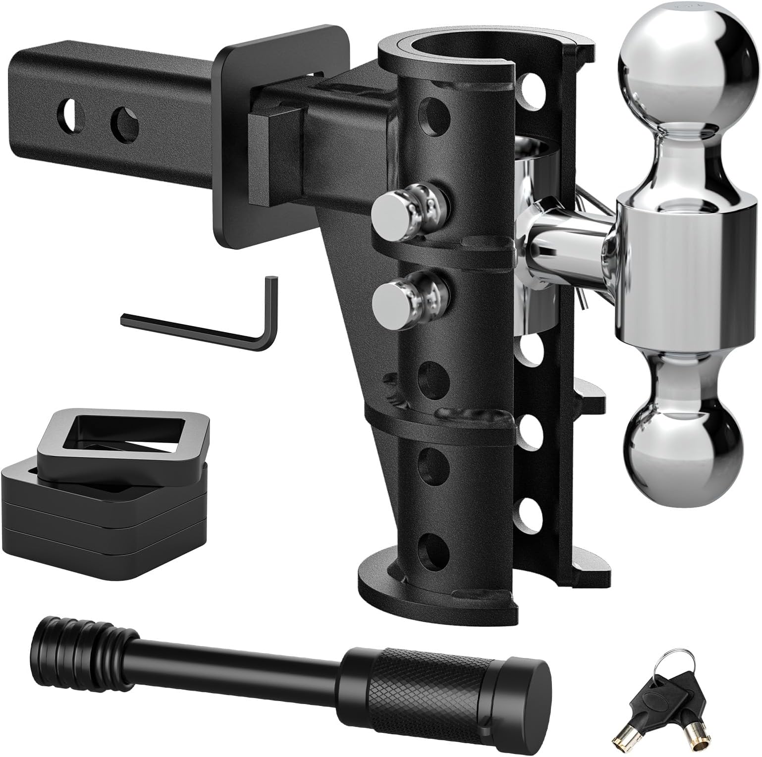 Amazon.com: Sulythw Adjustable Trailer Hitch Ball Mount, 6" Drop Hitch ...