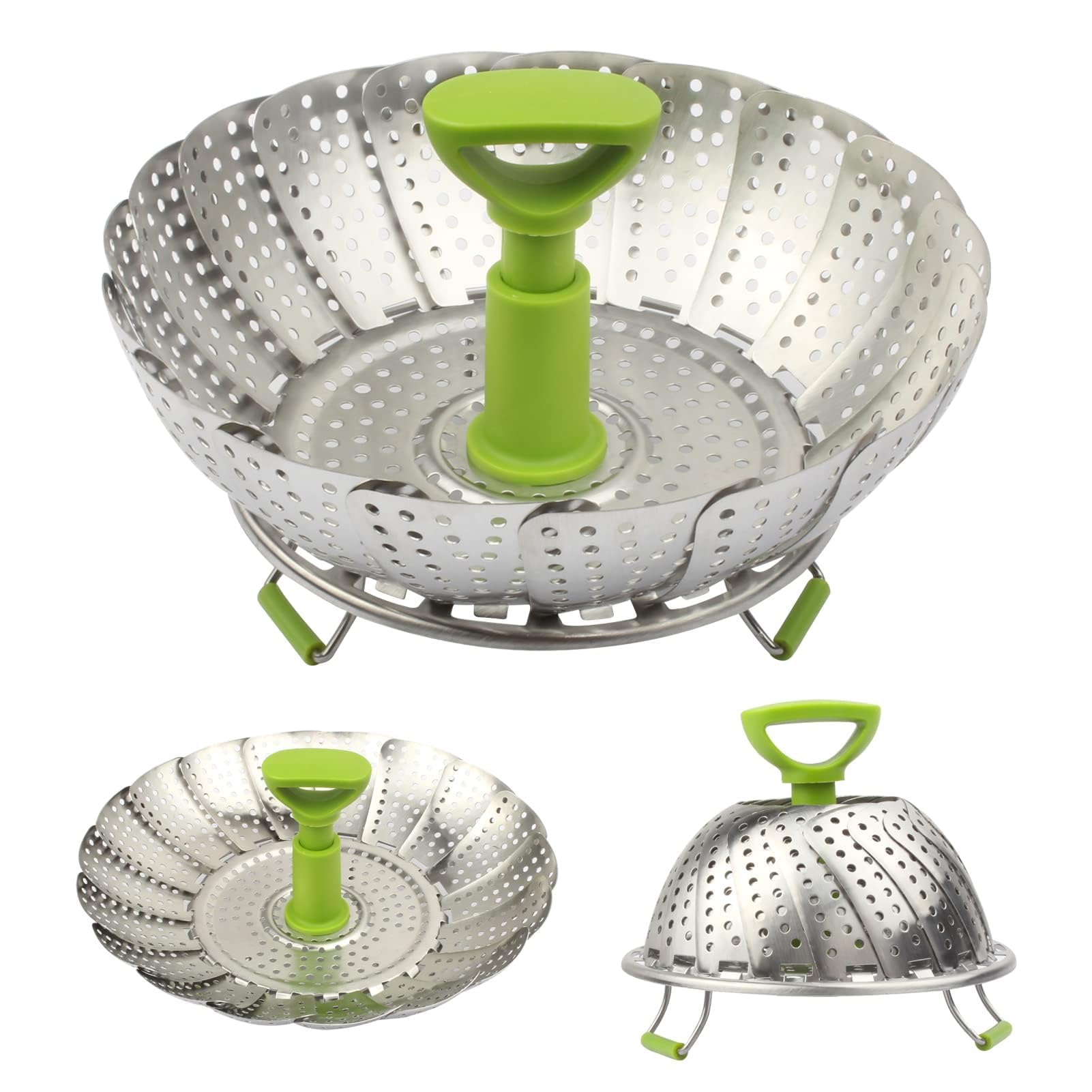Snapklik.com : Steamer Basket,Stainless Steel Vegetable Steamer Basket ...