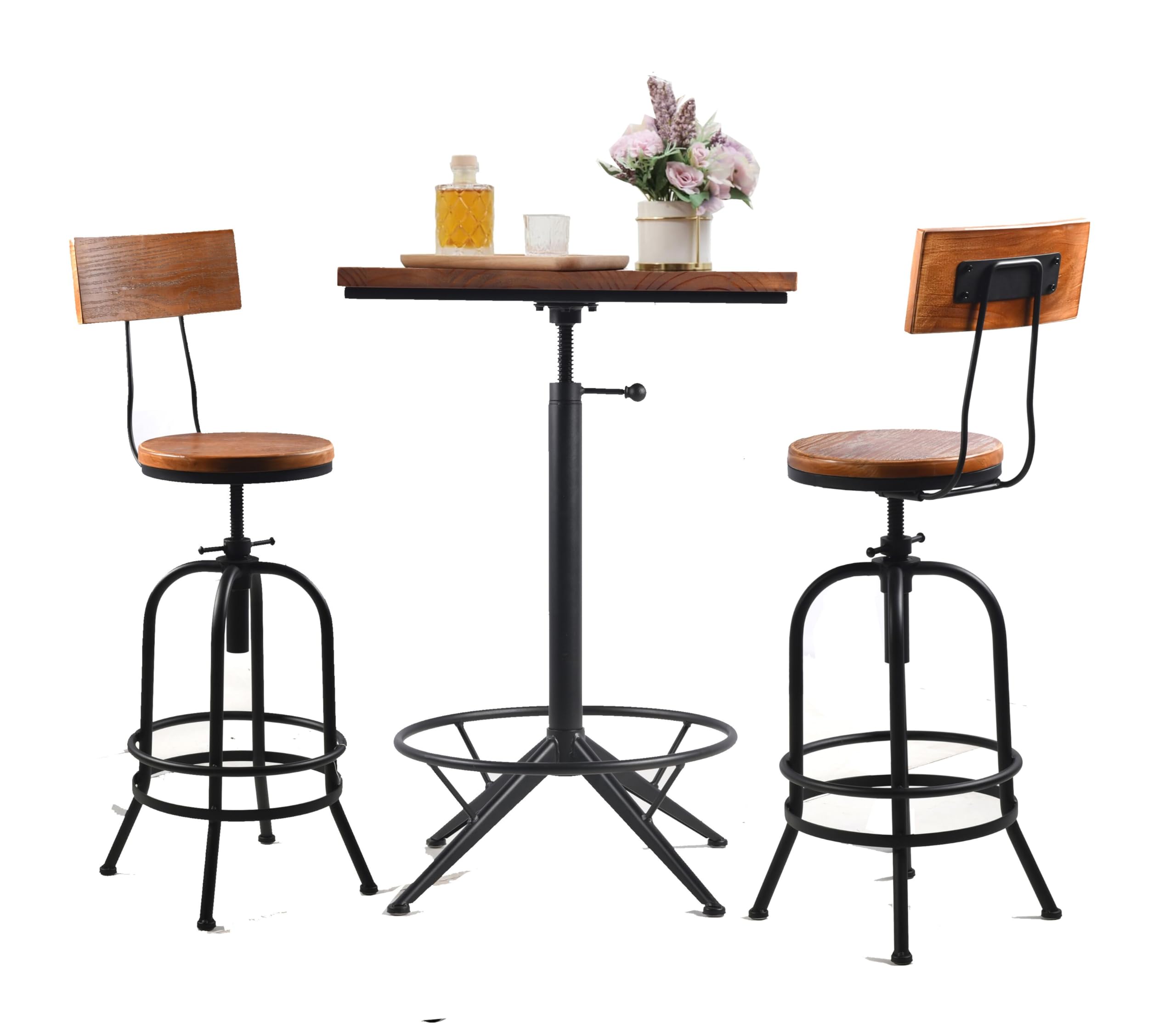 Amazon.com - 3-Piece Urban Loft Cafe Bar Table & Chairs Set, Space ...