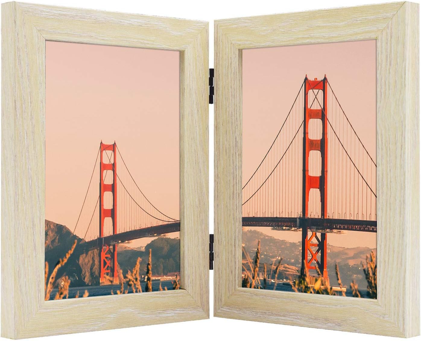 Amazon.com - Frametory, 5x7 Double Picture Frame Hinged 2 Photos Frame ...