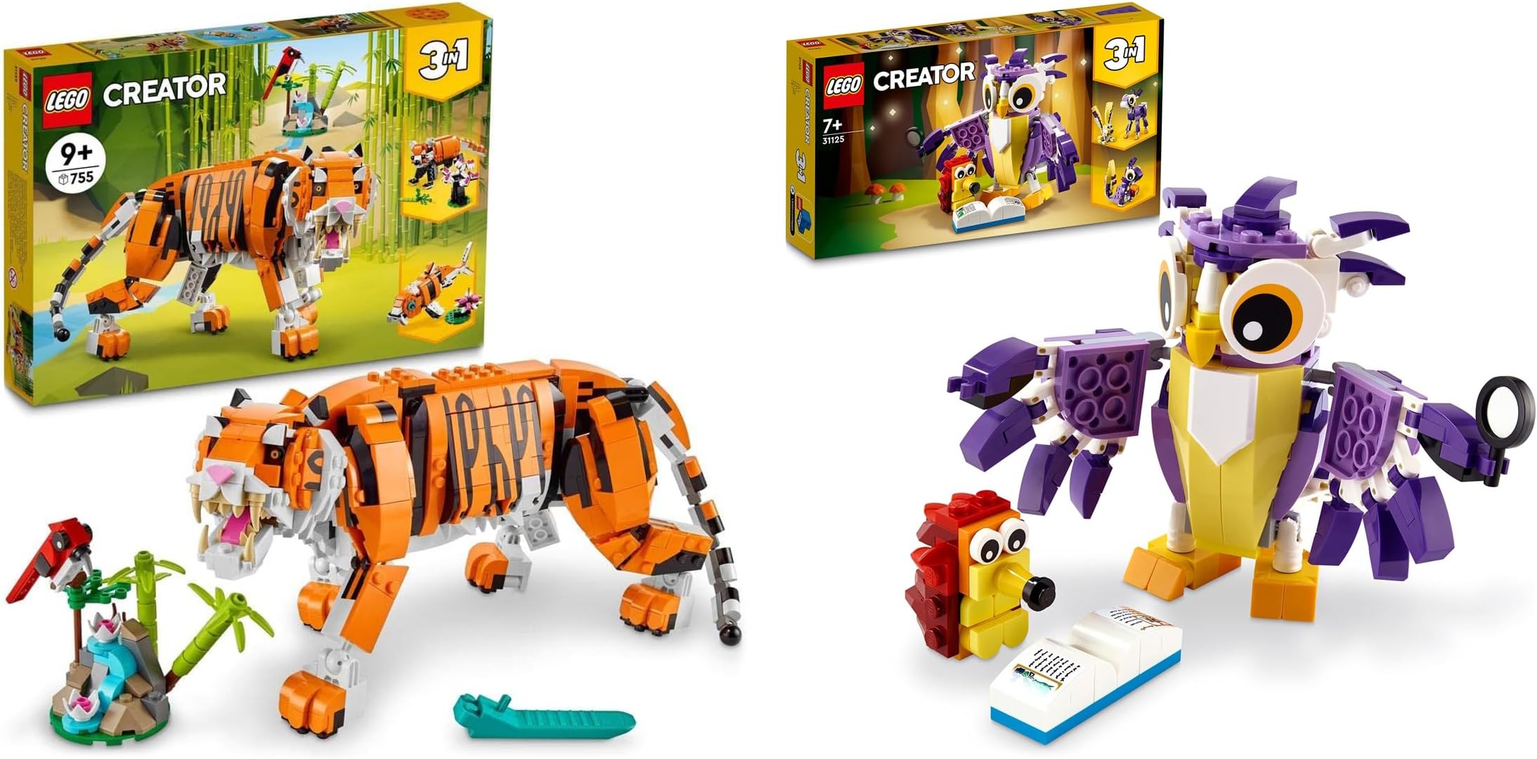 LEGO Creator 3in1 Majestic Tiger 31129 Building Kit (755 Pieces ...