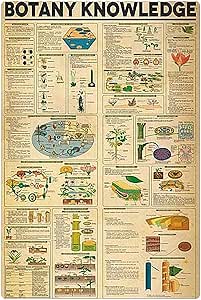 Amazon.com: SaNavie Botany Knowledge Metal Signs Poster Biology ...
