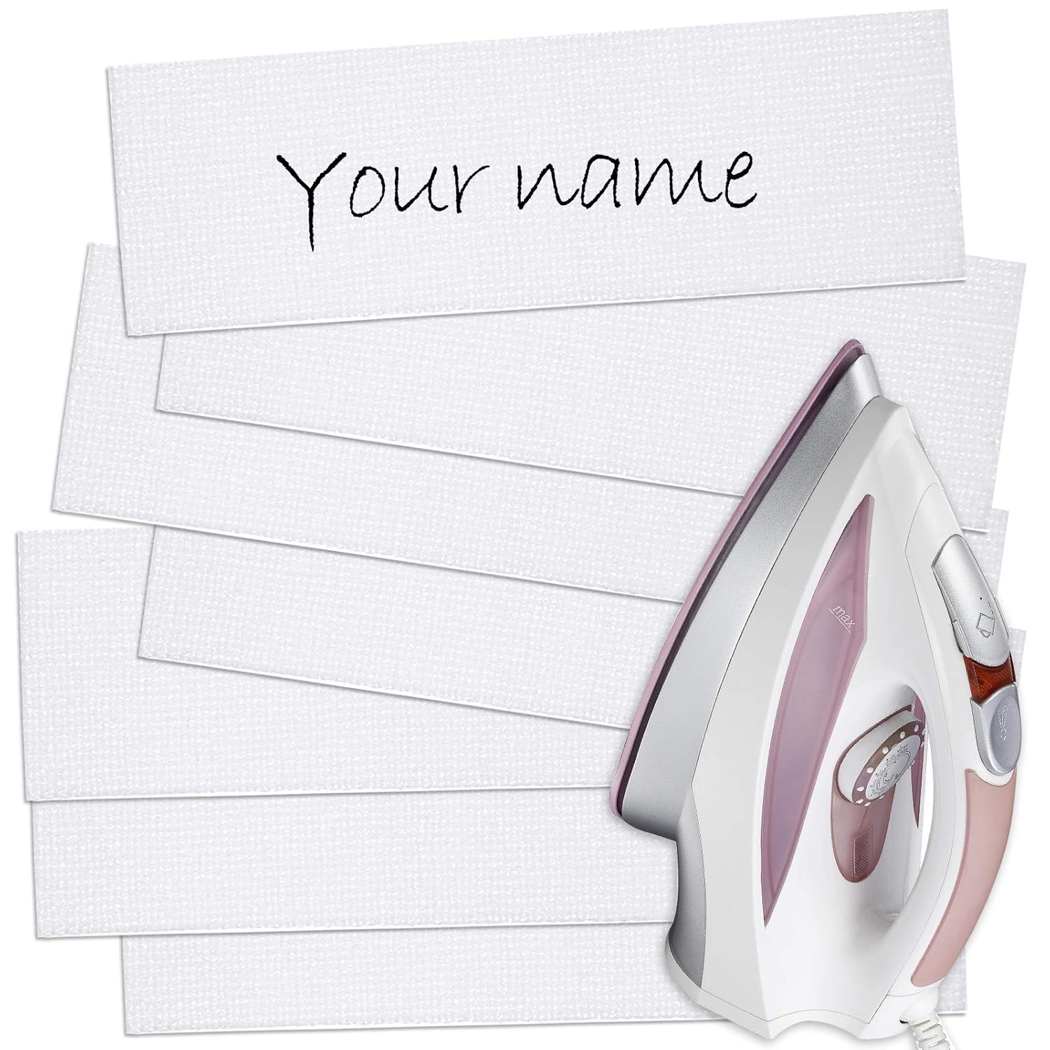 Writable Iron On Clothing Labels Pre-Cut Iron On Clothing Name Labels ...