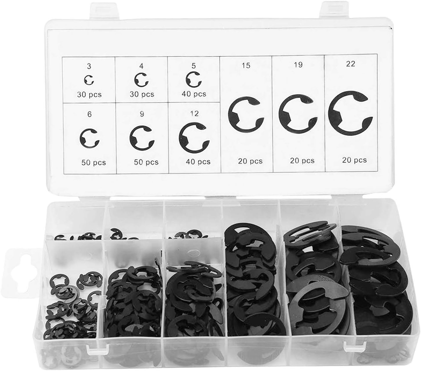 Amazon.com: E-Clip Circlip External Retaining Ring Assortment Set ...