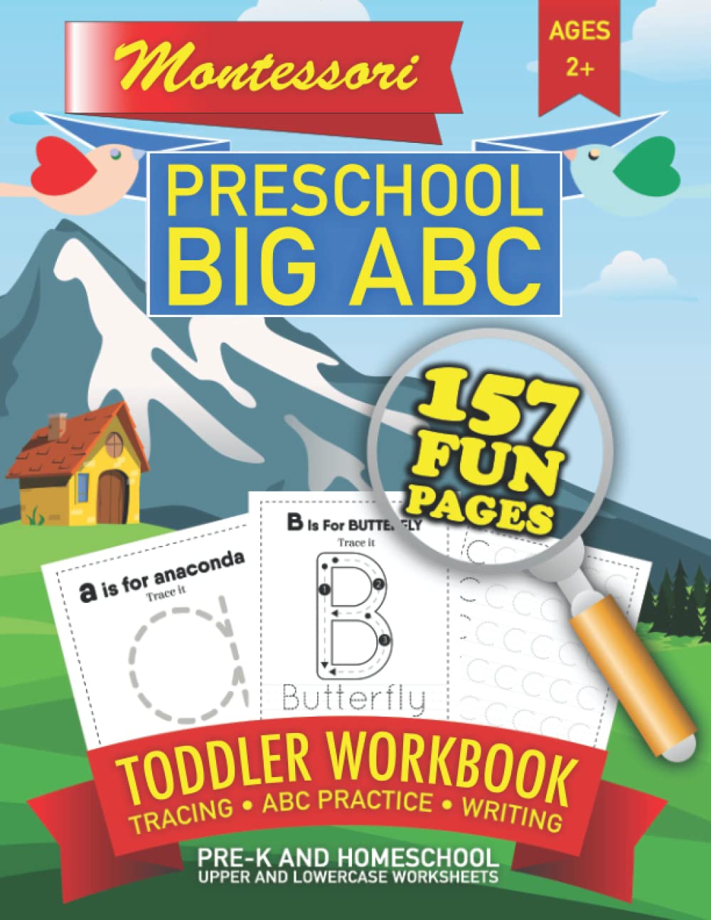 Buy Montessori Workbook • Toddler Preschool Big ABC Tracing • Pre-K and ...