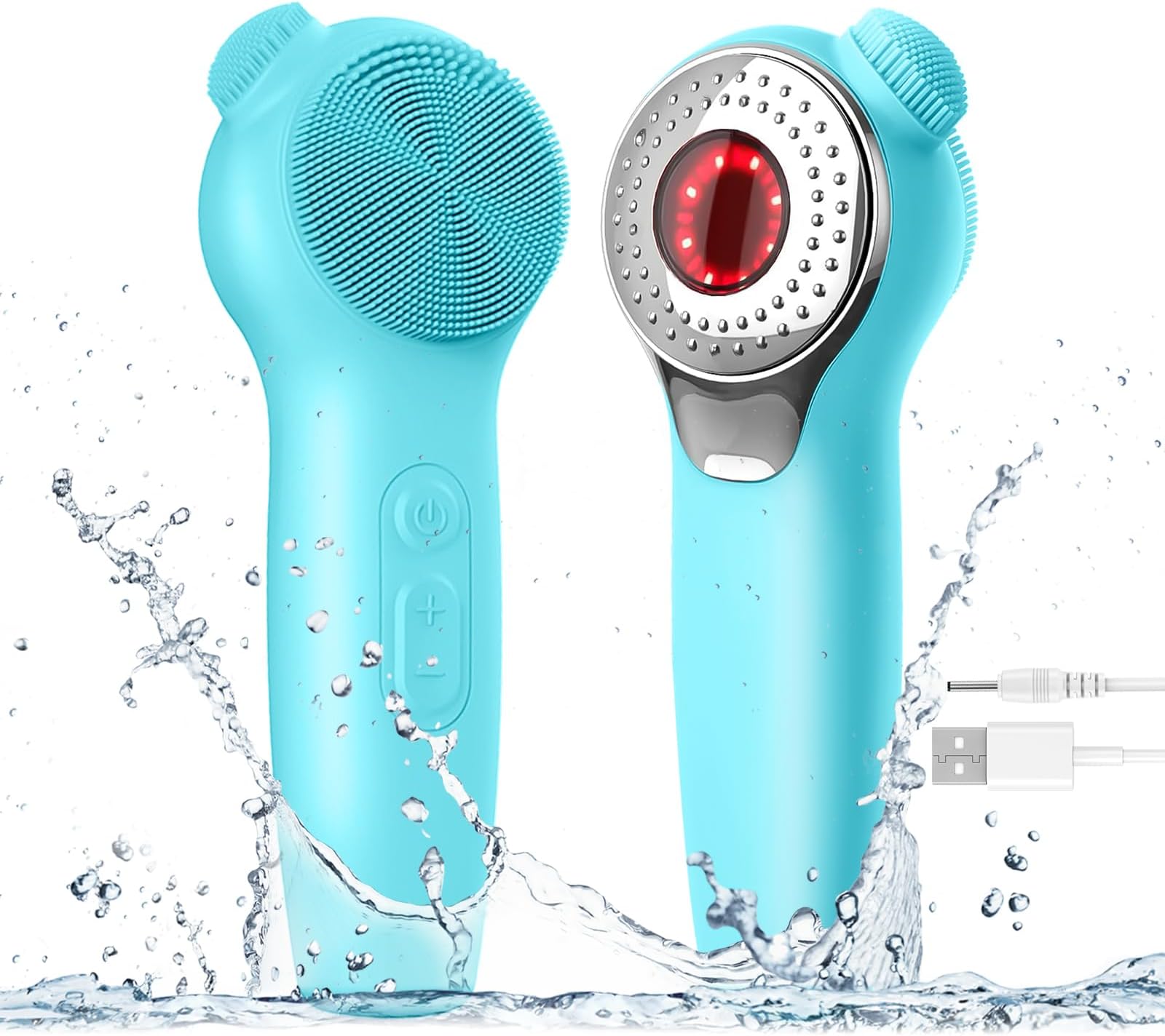 Amazon.com: Facial Cleansing Brush Face Scrubber, Alyfini Silicone ...