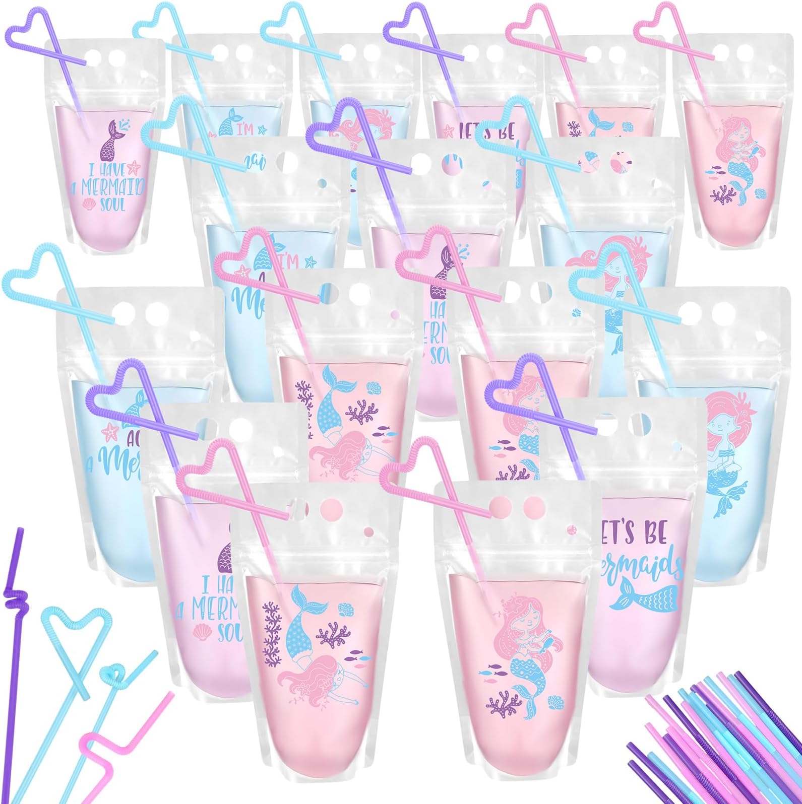 Amazon.com: Creative Converting Iridescent Mermaid Party 16 oz Favor ...