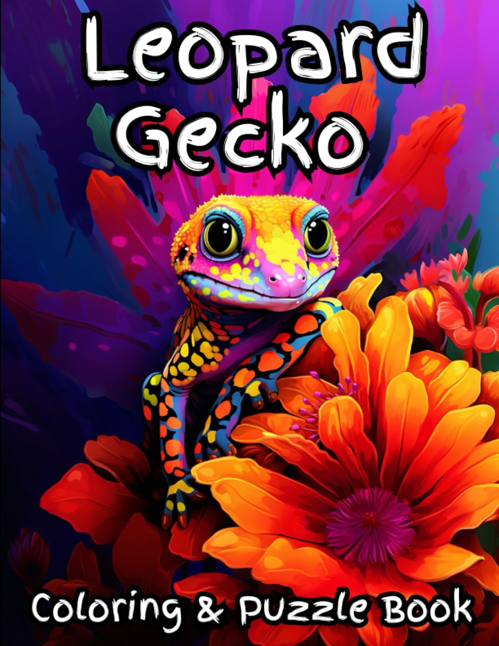 Leopard Gecko Coloring & Puzzle Book: Activities for Kids: Gecko, Goofy ...