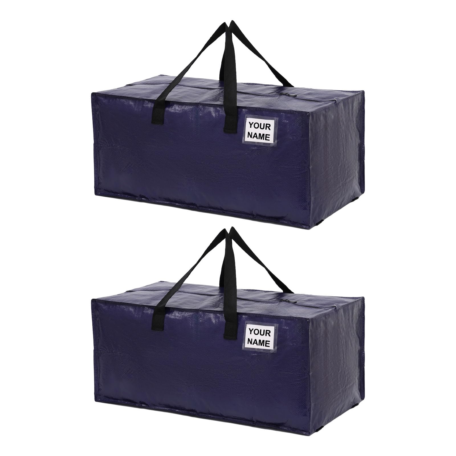 Amazon.com: FGWS 2 PCS Blue Moving Tote Bags with Zipper & Strap, Heavy ...