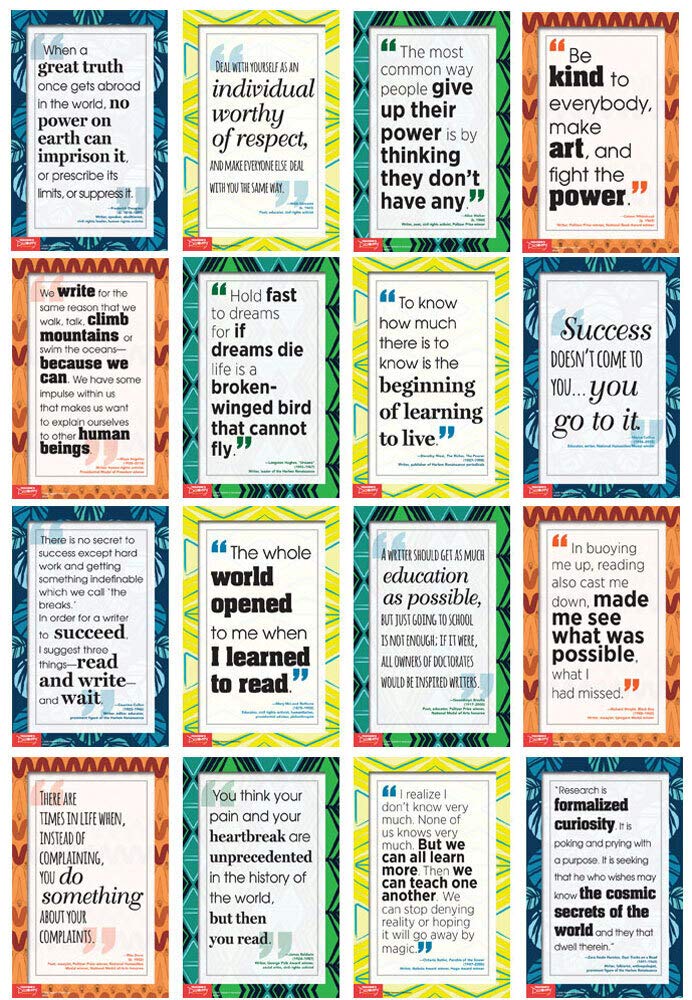 Amazon.com: Teacher's Discovery African-American Voices: Writers Poster ...