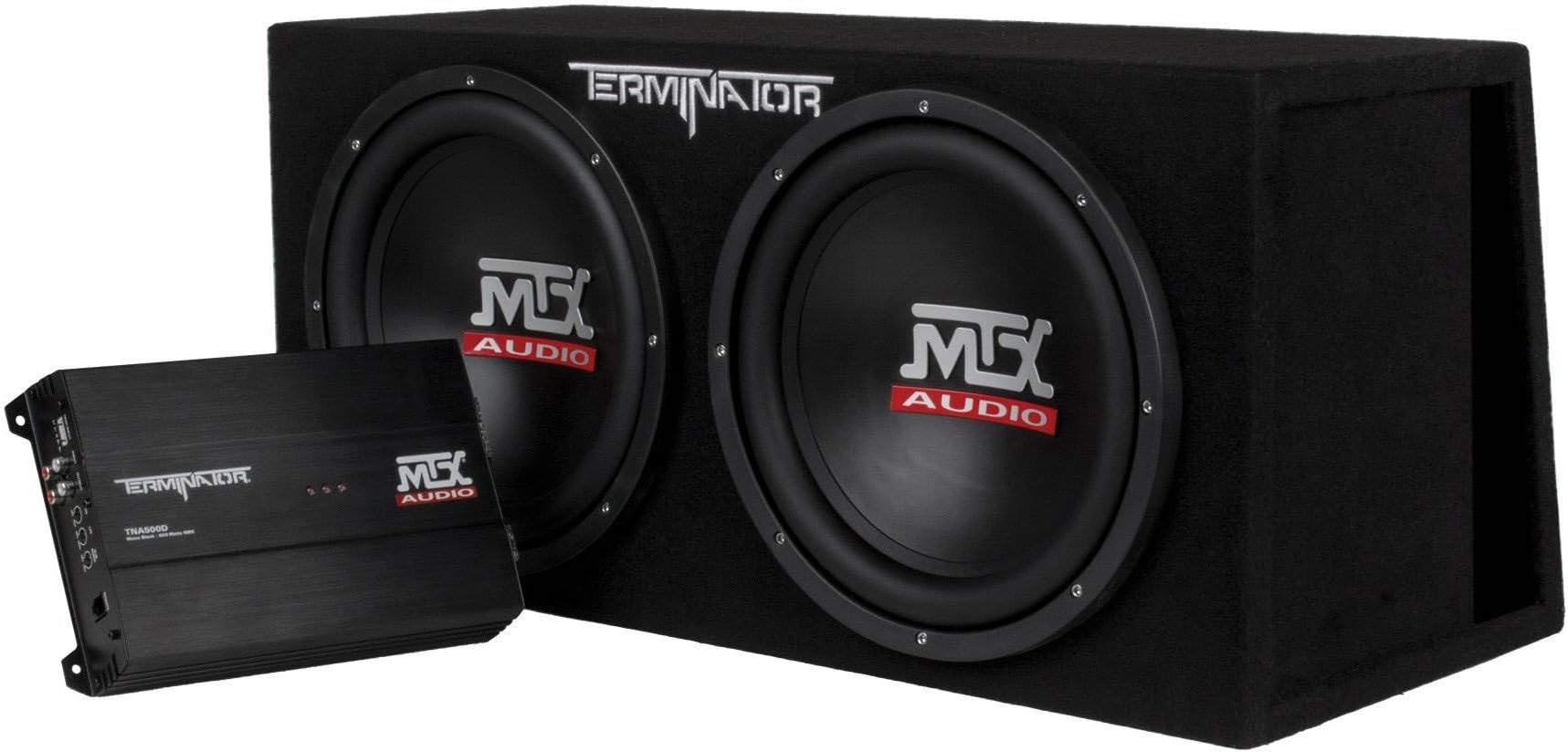 MTX Audio TNP212DV Dual 12" Subwoofer Vented Enclosure with Amplifier ...