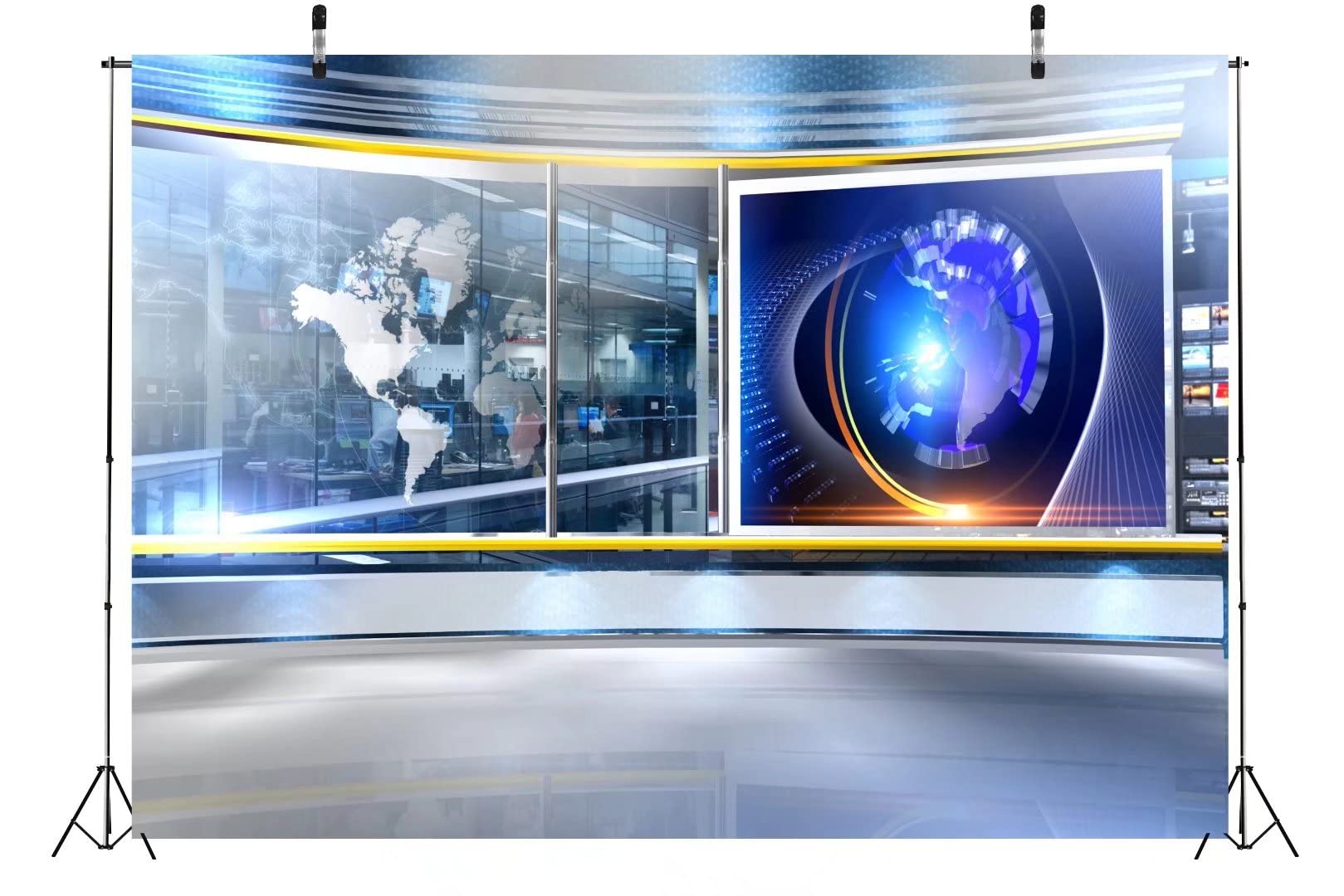 Newspaper Photo Backdrop BELECO 7x5ft News Broadcast Studio Backdrop ...