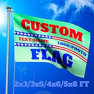 Amazon.com : Uayuios Custom Flag 3x5 Ft Double Sided,Personalized Customize Outdoor Flags ...