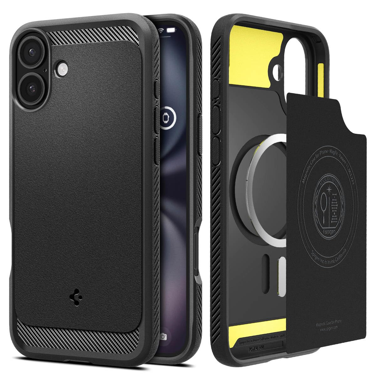 Amazon.com: Spigen Rugged Armor MagFit Designed for iPhone 16 Plus Case [Military-Grade ...