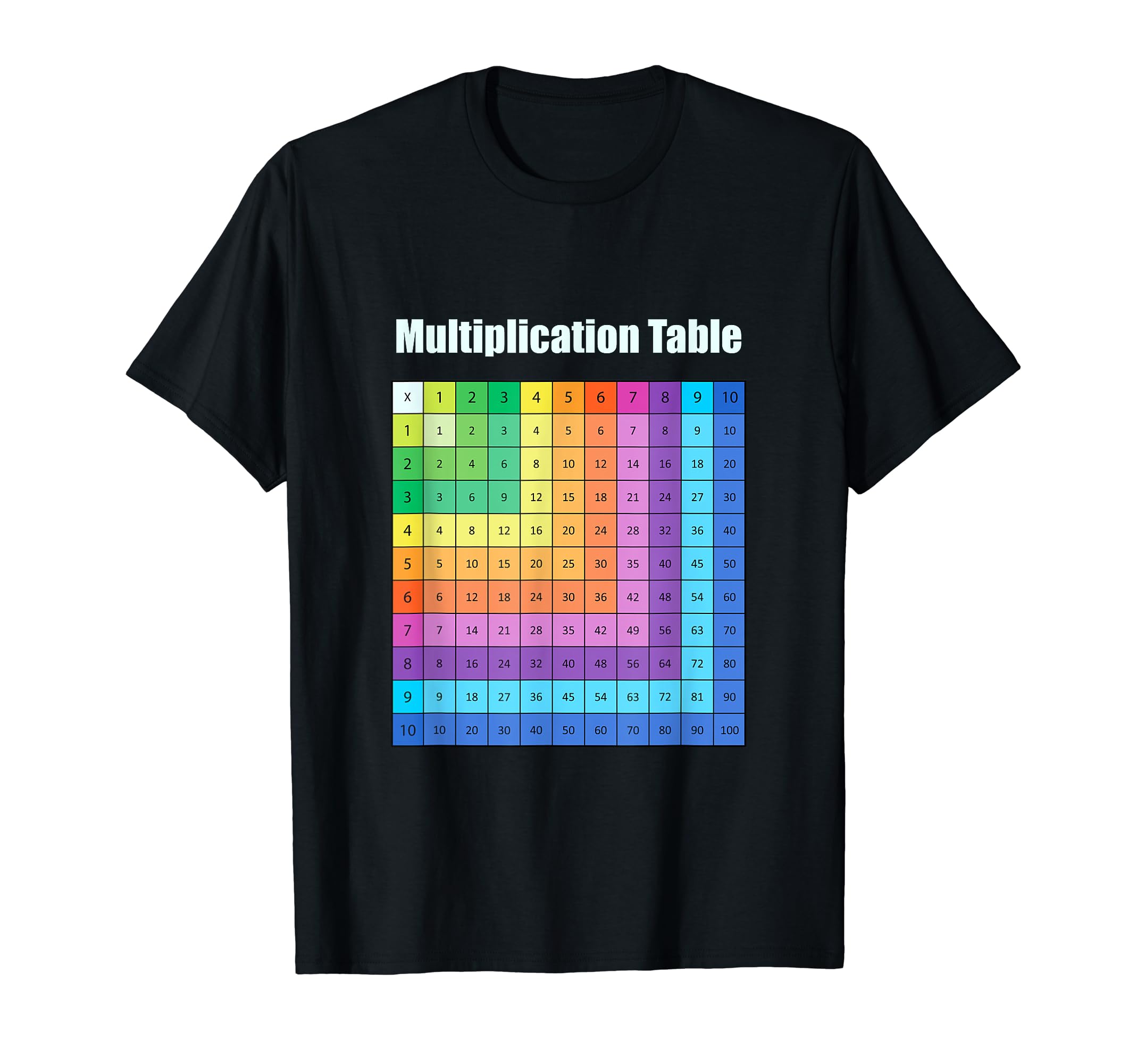Multiplication Table Math Mathematics For Kids T-Shirt : Amazon.co.uk ...