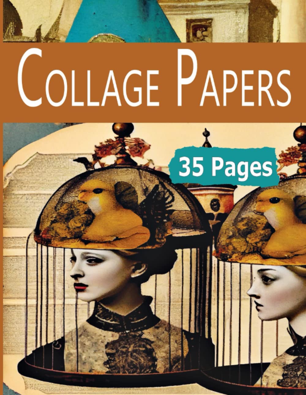 Collage Papers: 35 Pages Mixed Media Whimsical Victorian Art For ...