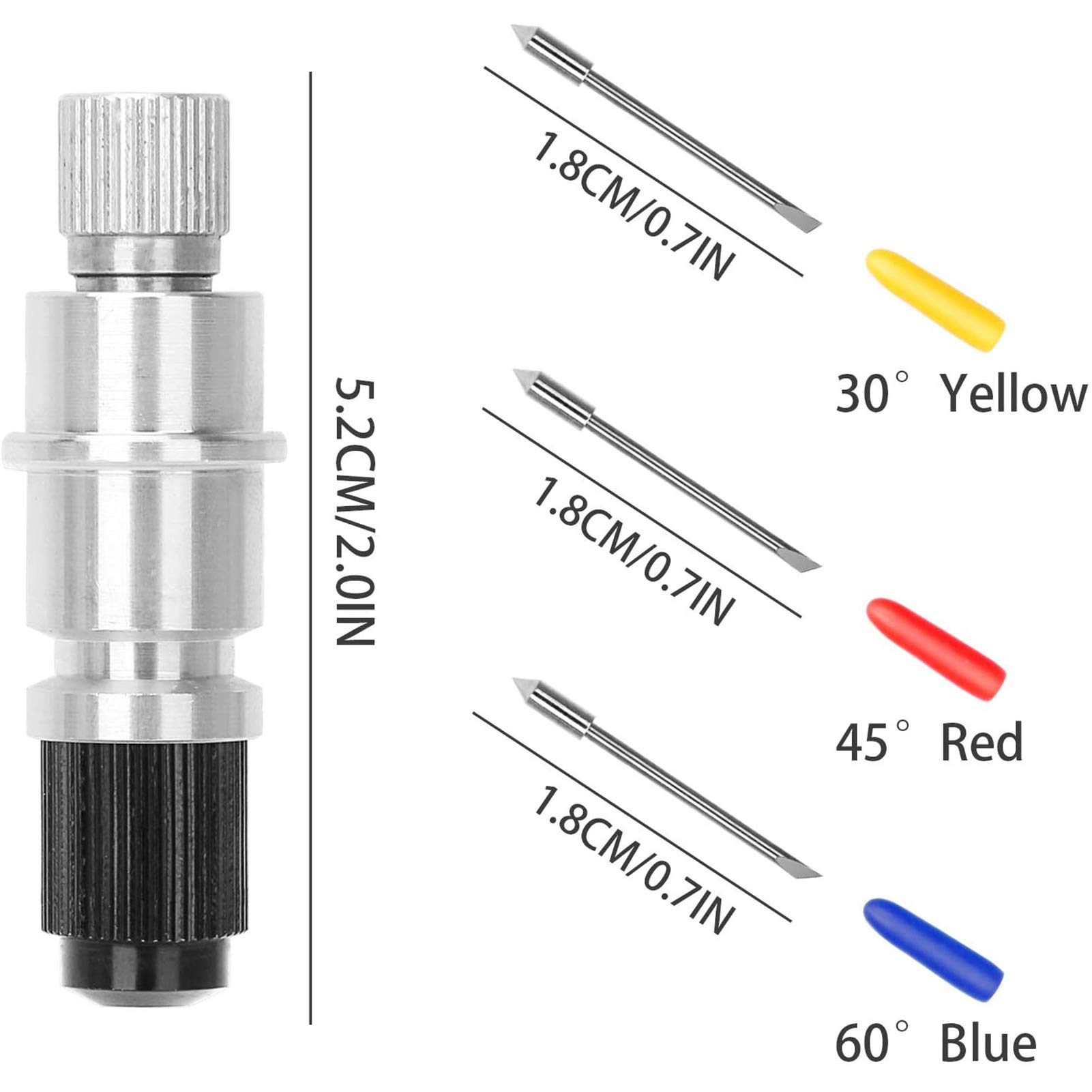 Buy KEKAI Compatible CB09 CB09U Graphtec Blade Holder Base with 30pcs (30/45/ 60 Degree ...
