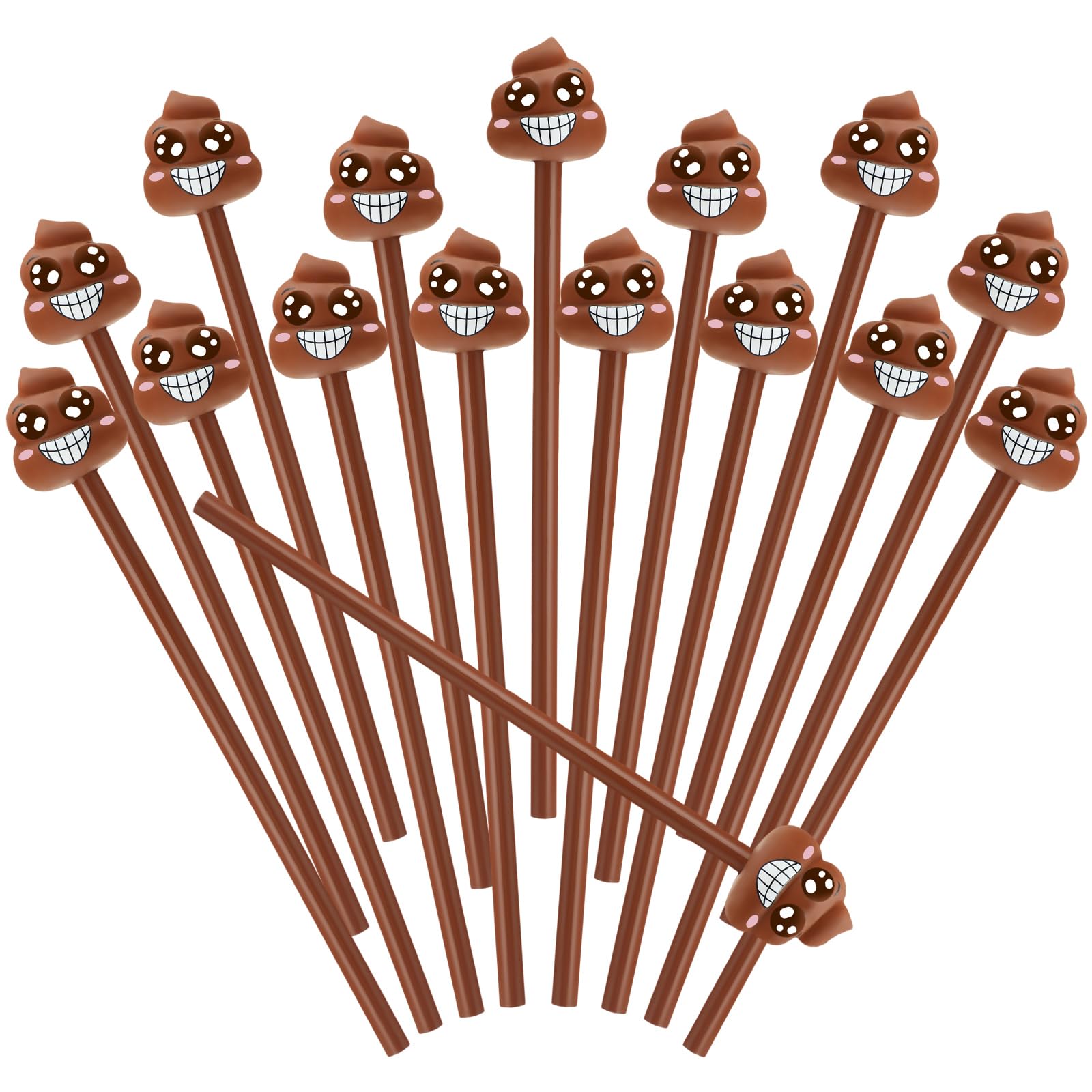 Amazon.com: Dunzoom 24 Pcs Poop Pencil with Eraser Topper Funny Gifts ...