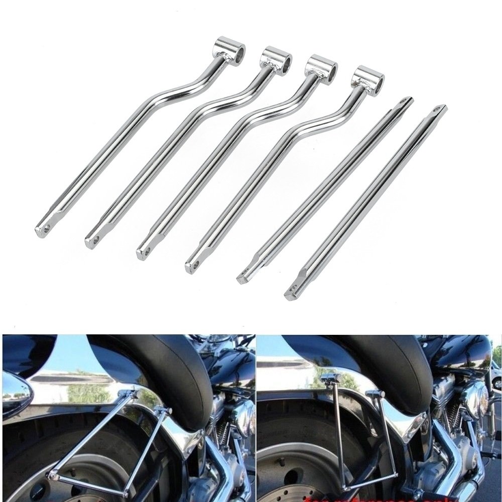 Buy Universal Adjustable Chrome Saddlebag Saddle Bag Conversion ...