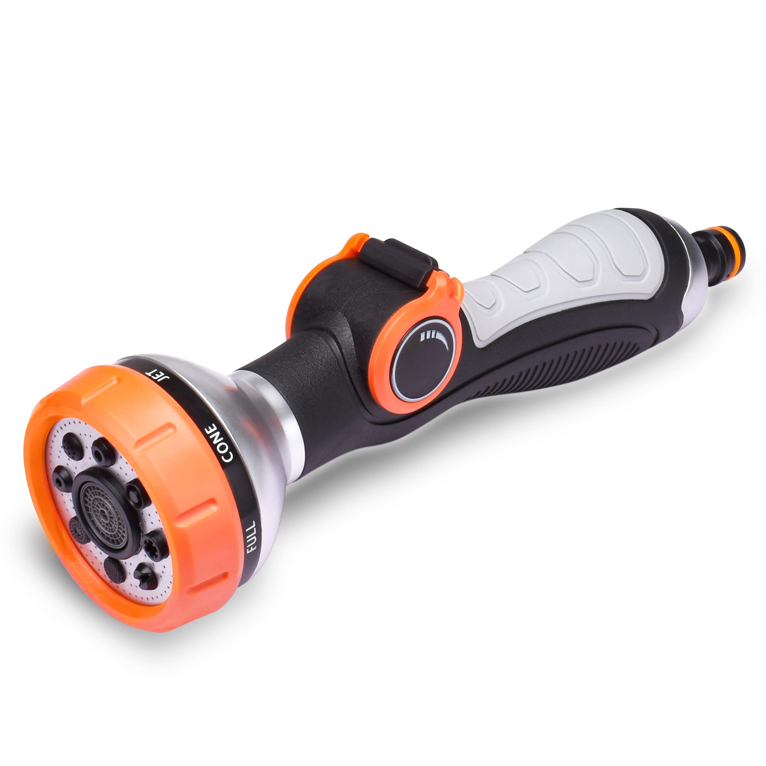 Garden Hose Nozzle, Heavy Duty 8 Watering Patterns Thumb Control On Off ...
