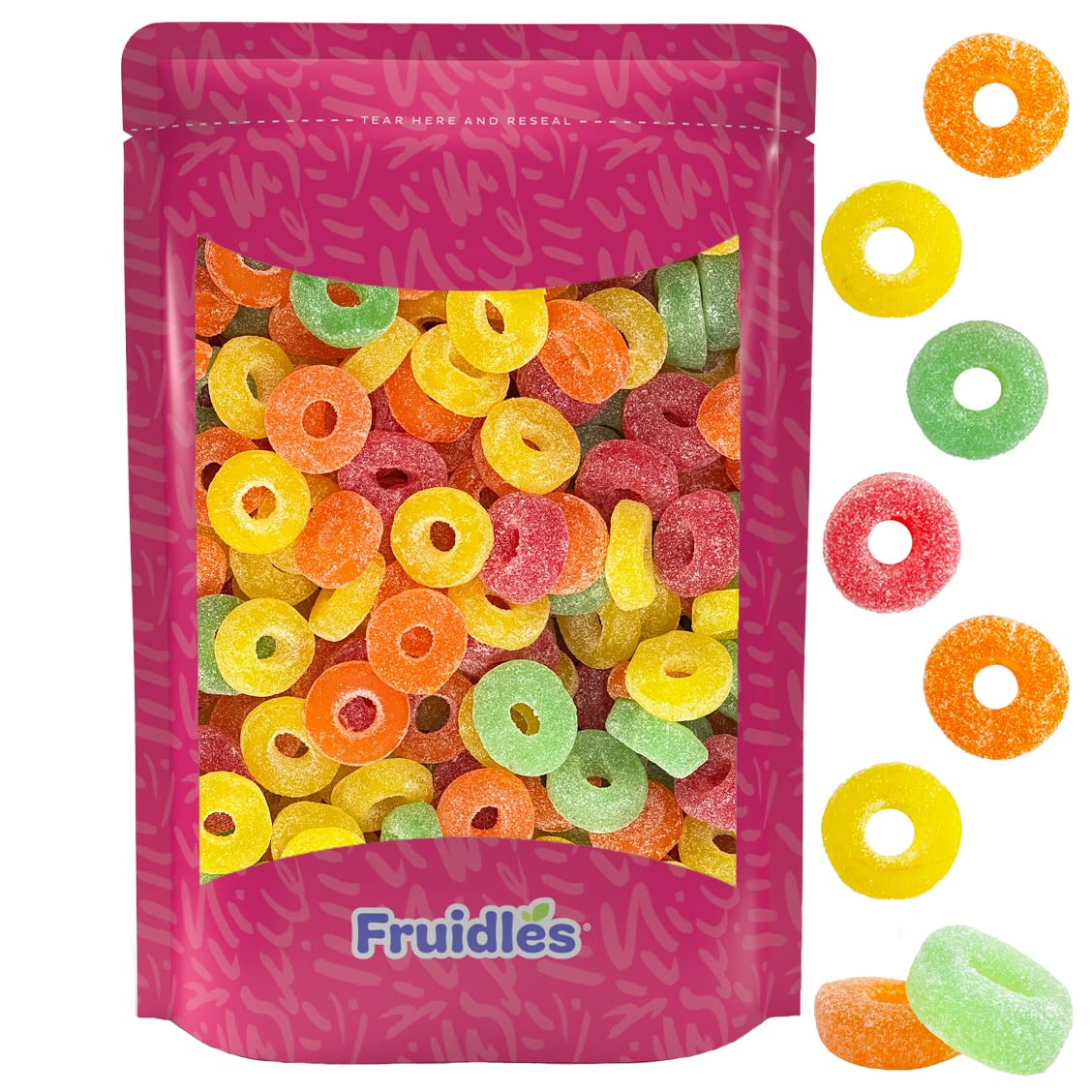 Amazon.com : Fruidles Fruit Rings Gummi Candy Sweet Confection Candies ...