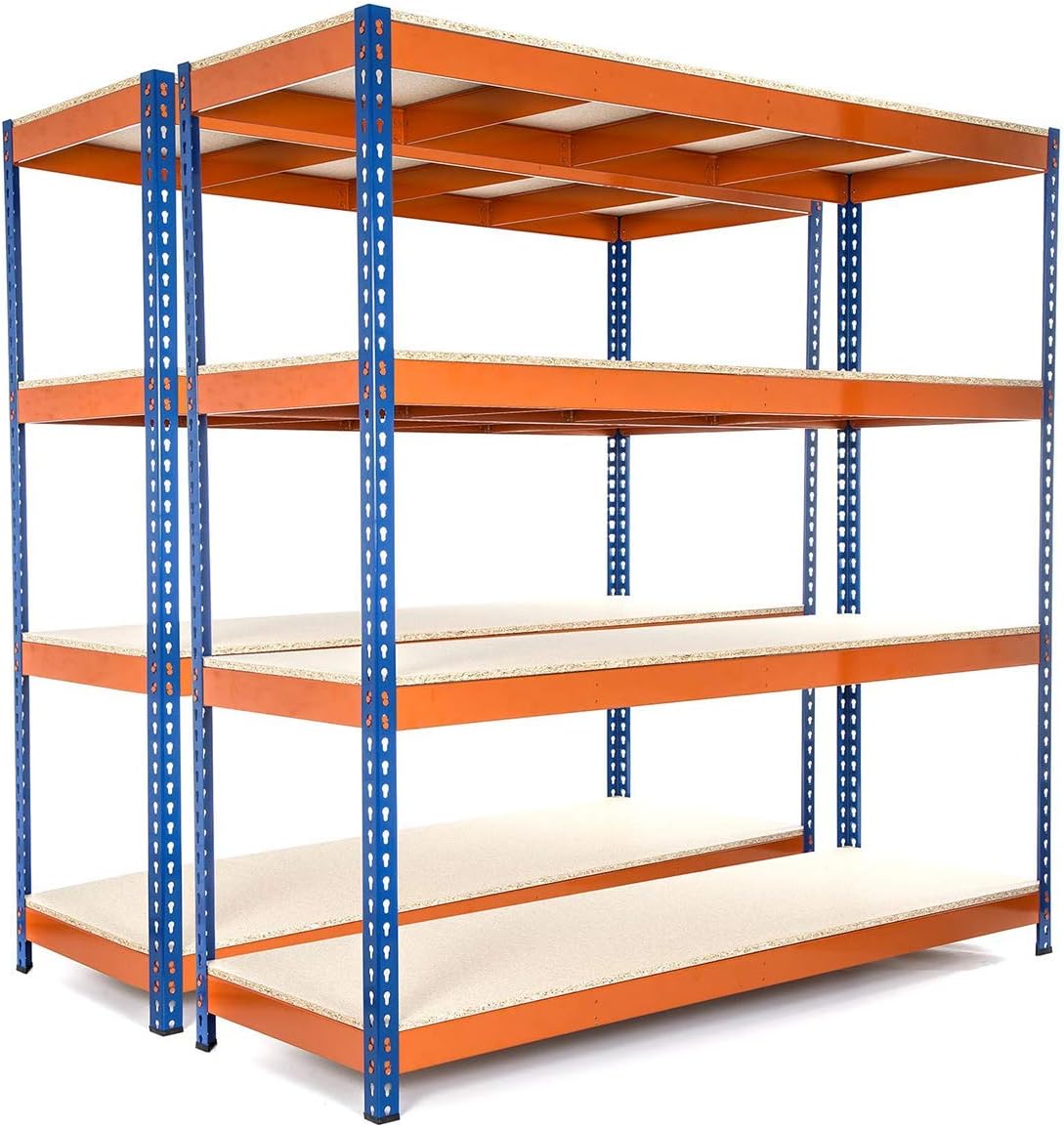 2 x Extra Heavy Duty Garage Racking Shelving Unit 1800mm H x 1800mm W x ...