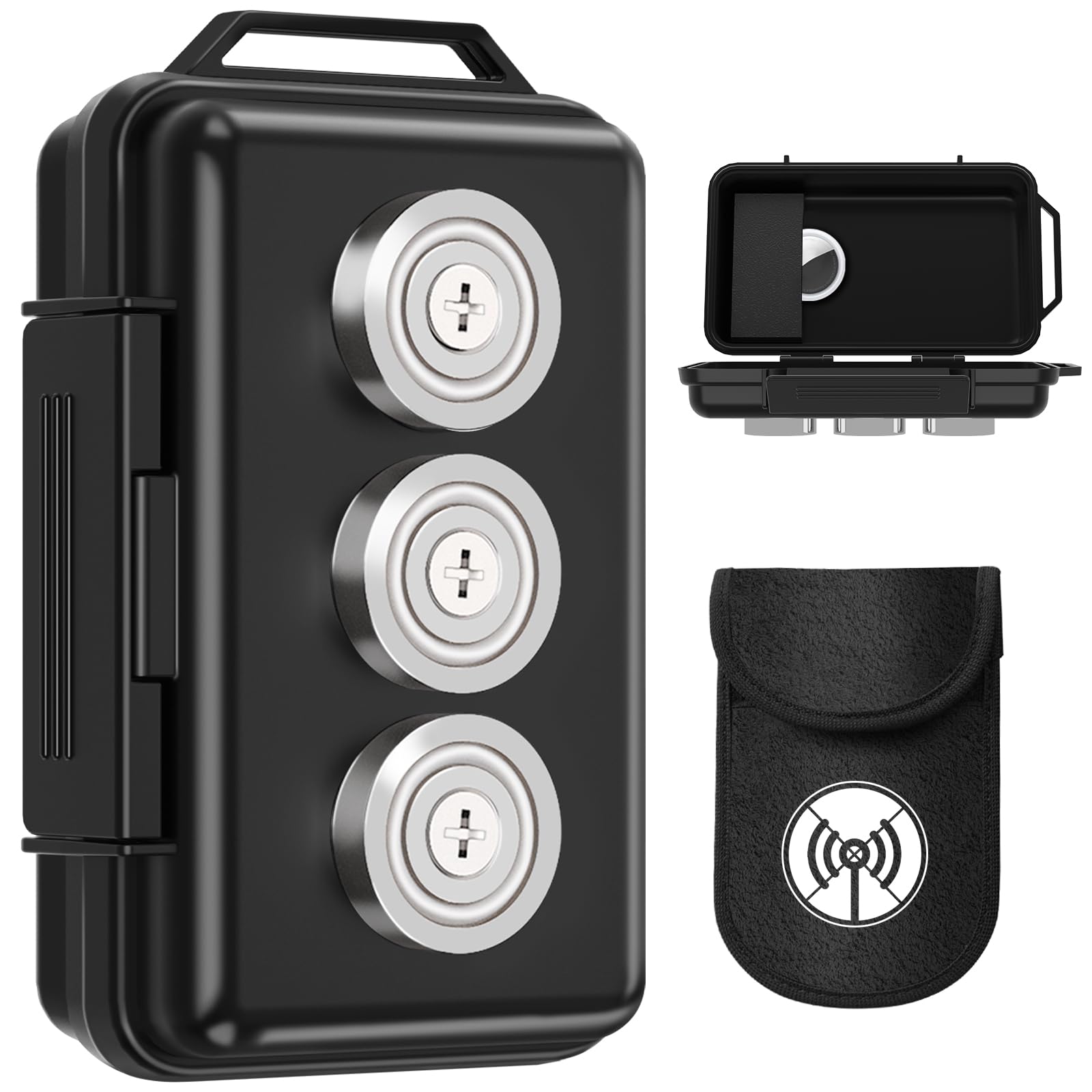 Amazon.com: Upgraded Magnetic Key Box, Hide A Key Magnetic Car Key ...