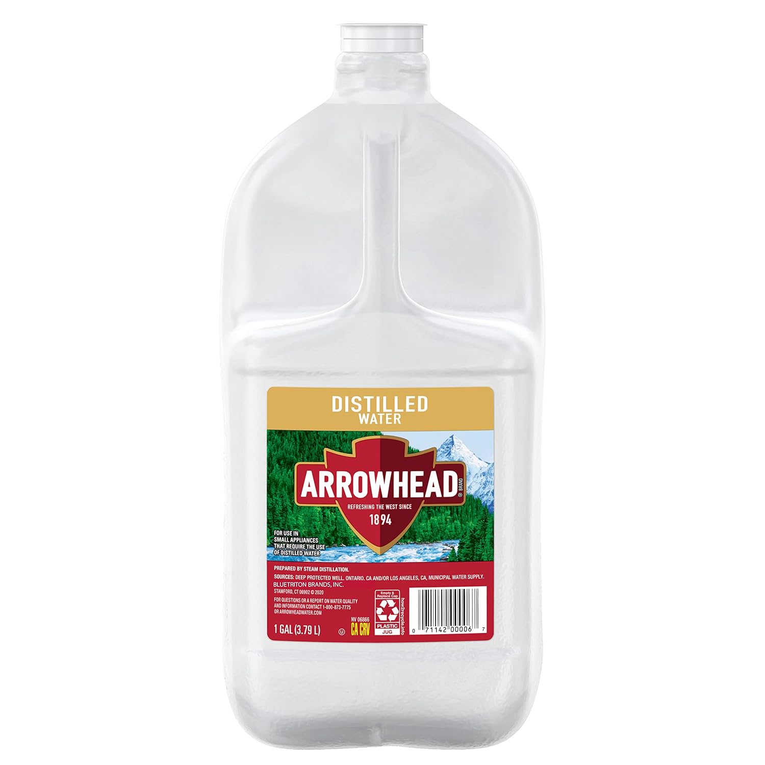 Amazon.com : Arrowhead Brand Distilled Water, 1 Gallon Plastic Jug ...