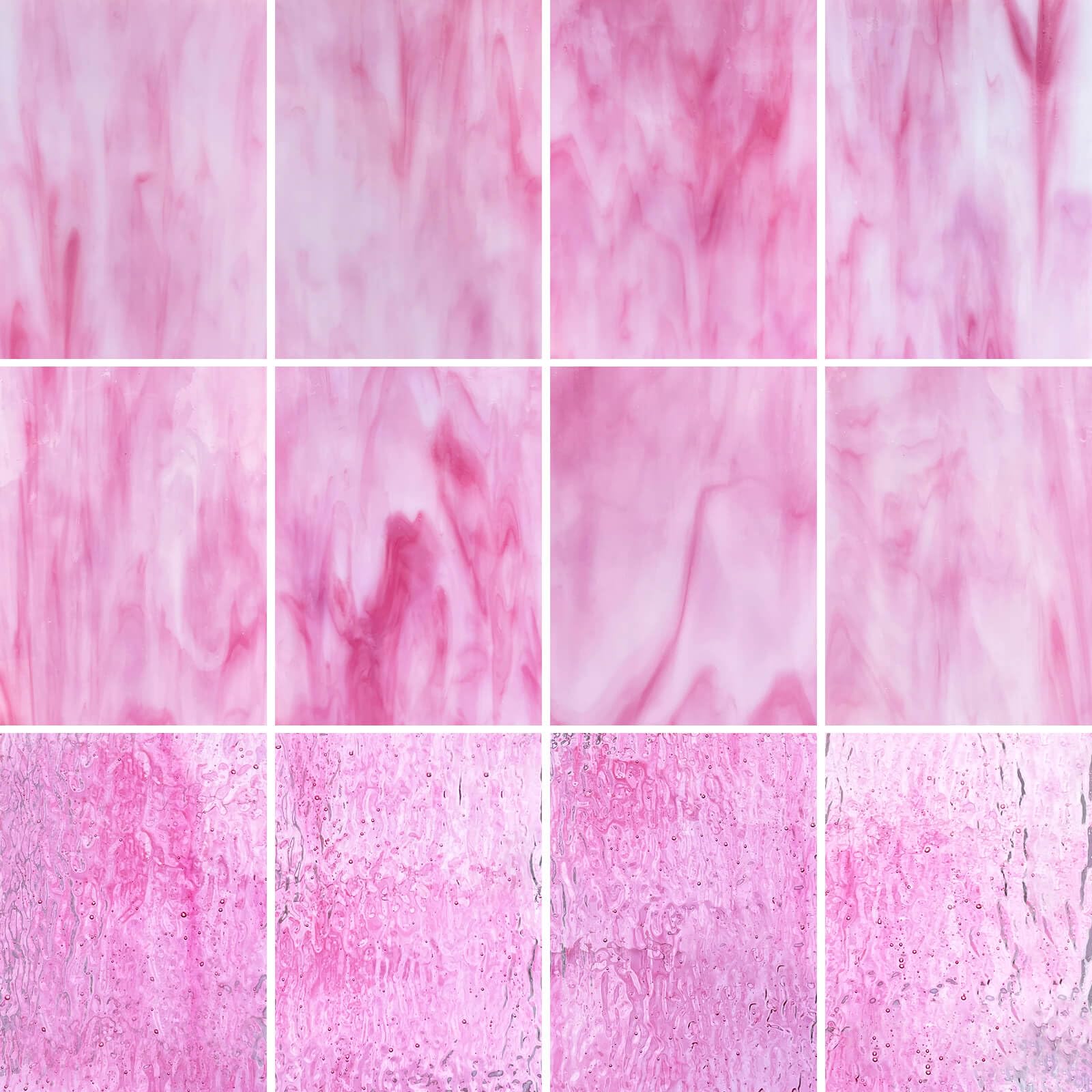 Amazon.com: LITMIND 12 Sheets Pink Stained Glass Variety Pack - 6 x 4 ...