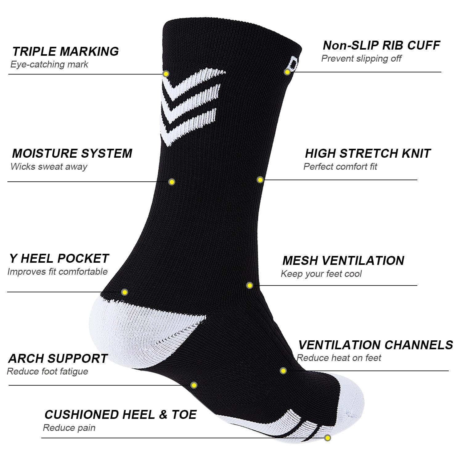 Snapklik.com : DOVAVA Dri-tech Compression Crew Socks 15-20mmHg