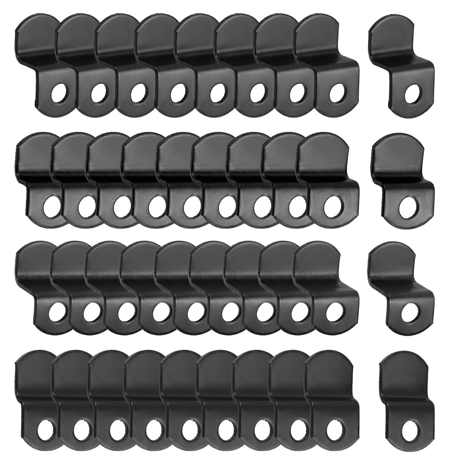 Mewutal 40 Pieces Offset Canvas Clips with Screws Black Metal Photo ...