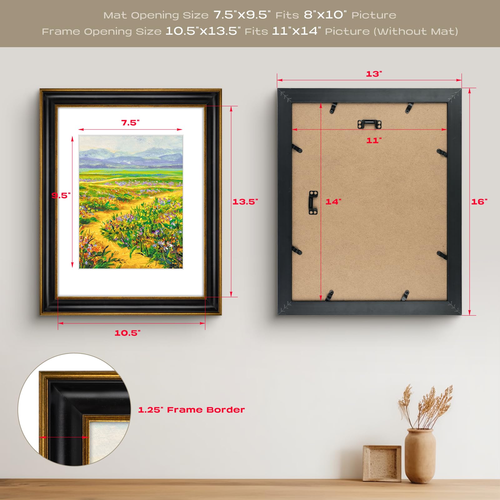 Snapklik.com : Golden State Art, 11x14 Photo Frame