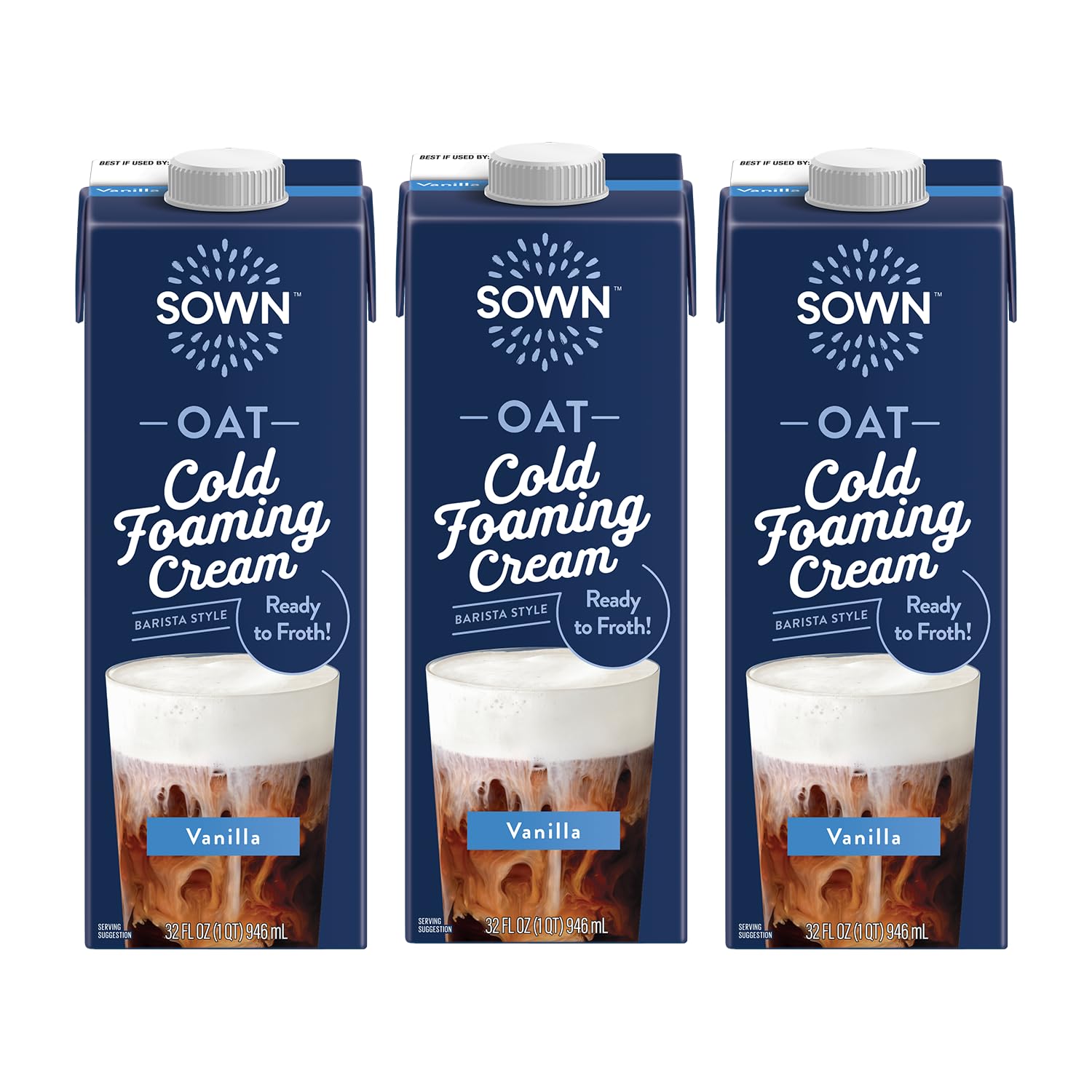 Amazon.com: SOWN Oat Cold Foam Creamer, Vanilla - Barista Style Oat ...