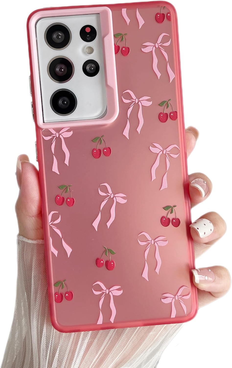 Amazon.com: ZTOFERA for Samsung Galaxy S21 Ultra 5G Case,Cute Pink Ribbon Bow Tie Aesthetic ...