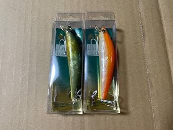 Amazon.co.jp: ジュゲム 寿限無 シェル貼りミノー DMCS-90 90mm 約12g オレンジ グリーン 2個 B アワビ 貝貼り : おもちゃ