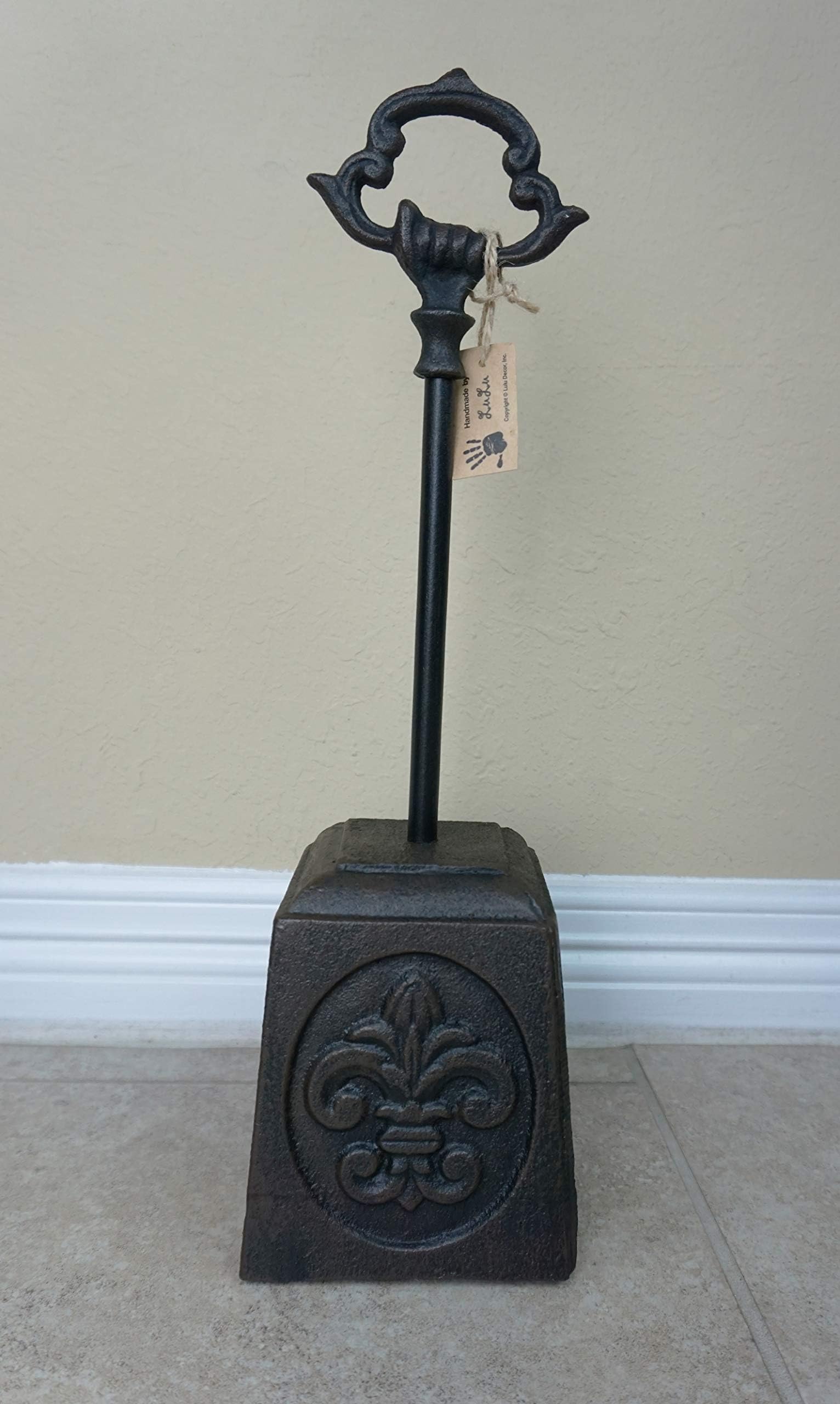 Amazon.com: Lulu Decor, 100% Cast Iron Heavy Door Stop with Fleur de ...