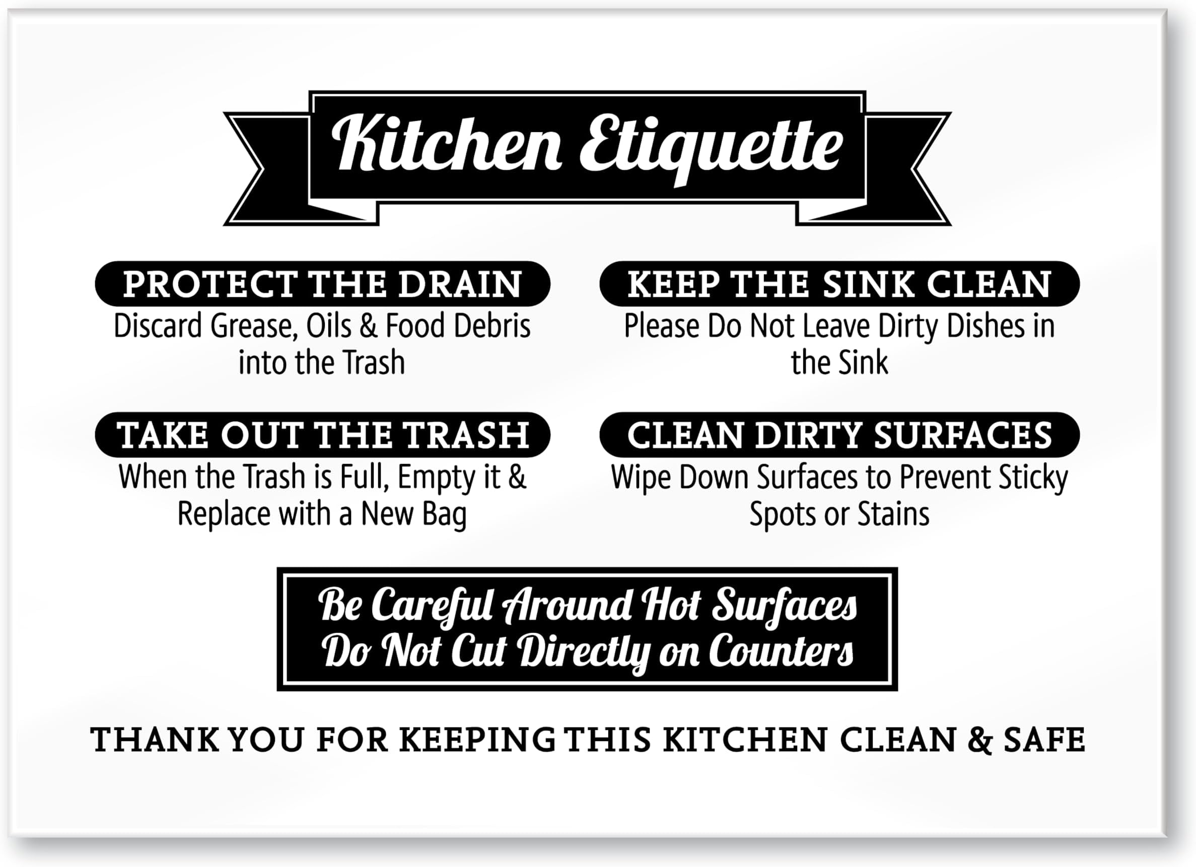 Amazon.com: Vincenicy Metal Sign Great Aluminum Tin Sign Think Clean ...