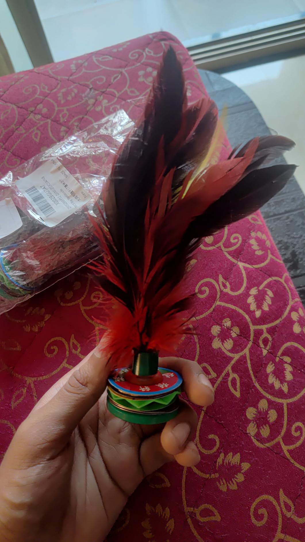 3 PCS Chicken Feather Shuttlecocks, Jianzi, Traditional Chinese Kick ...