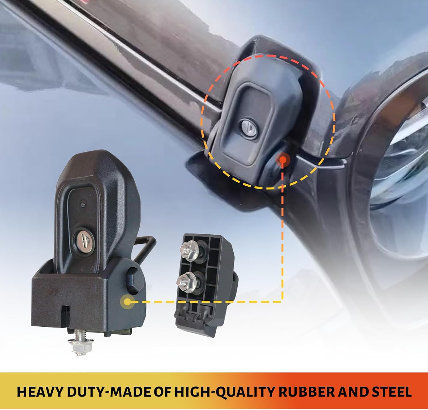 NITOYO Hood Latches Compatible with Jeep Wrangler, Anti-Theft Hood ...