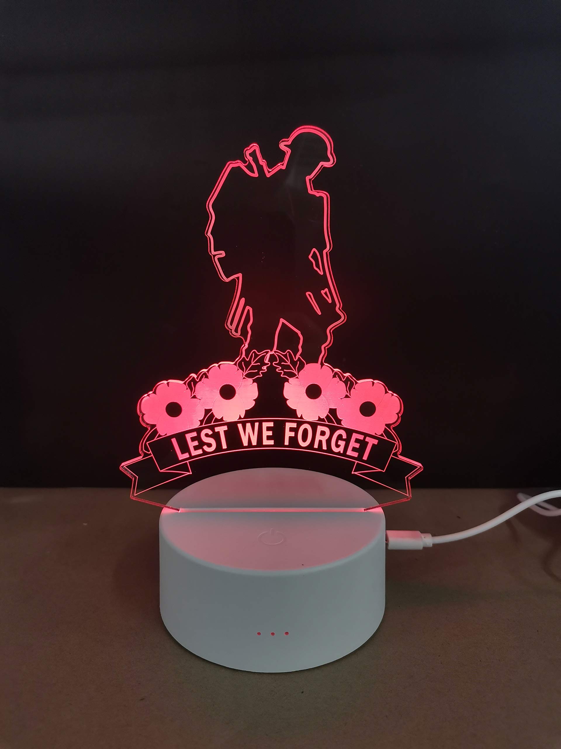 Lest We Forget Red Poppy Remembrance Day Night Light 16 | Desertcart INDIA