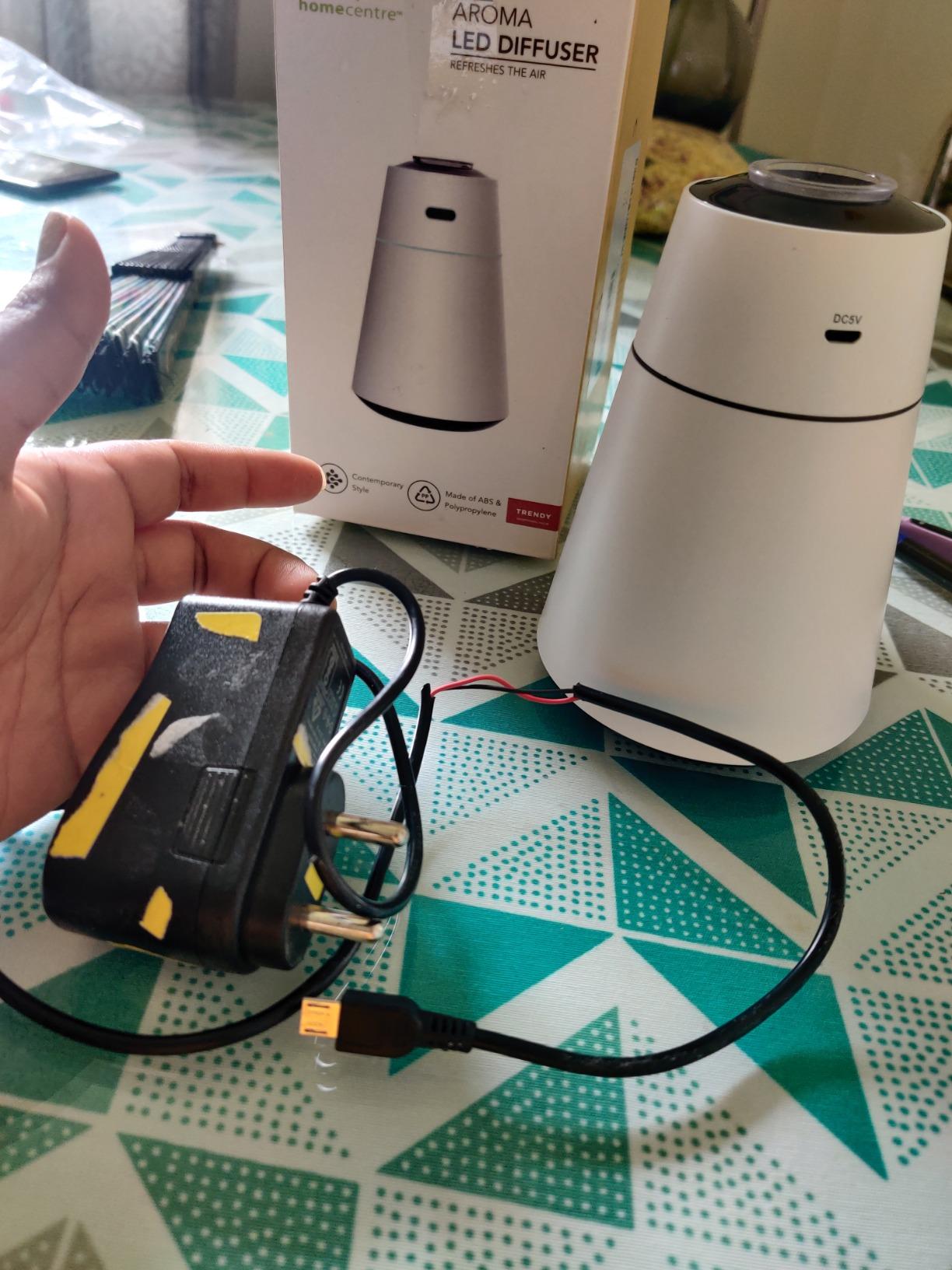 Home Centre Fusion Electrical Aroma Diffuser with LED - 200 ml - White ...