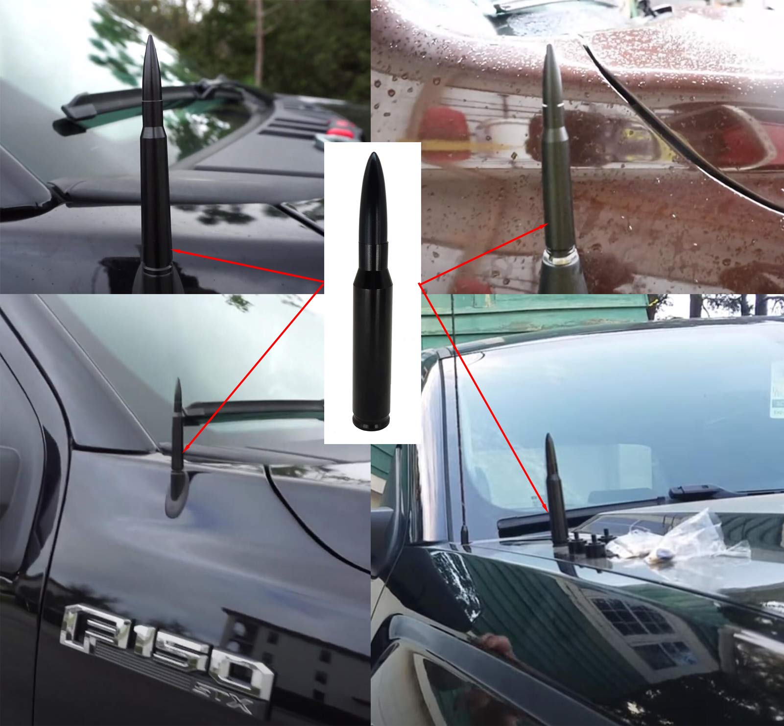 Snapklik.com : KEYHAO 50 Caliber Bullet Style Aluminum-Copper Antenna ...