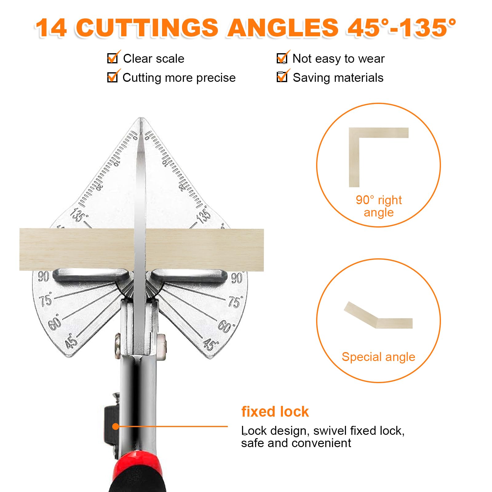 Jaesply Mitre Shears, 45 to 135 Degree Angle Miter Shear Cutter ...
