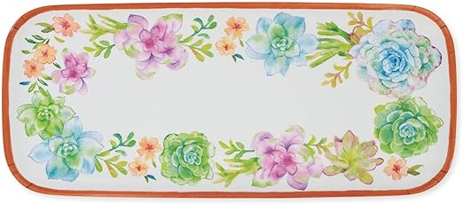 Amazon.com: UPware Sweet Succulents Melamine Serving Tray, 15 x 6.5 ...